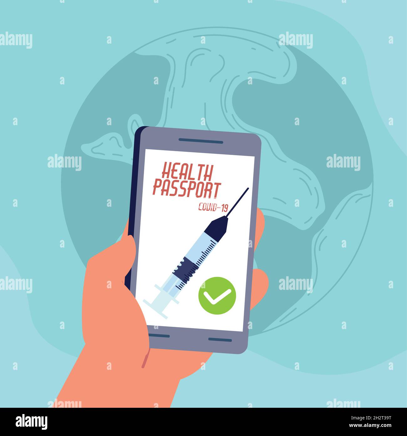 traveler and health passport application Stock Vector Image & Art - Alamy