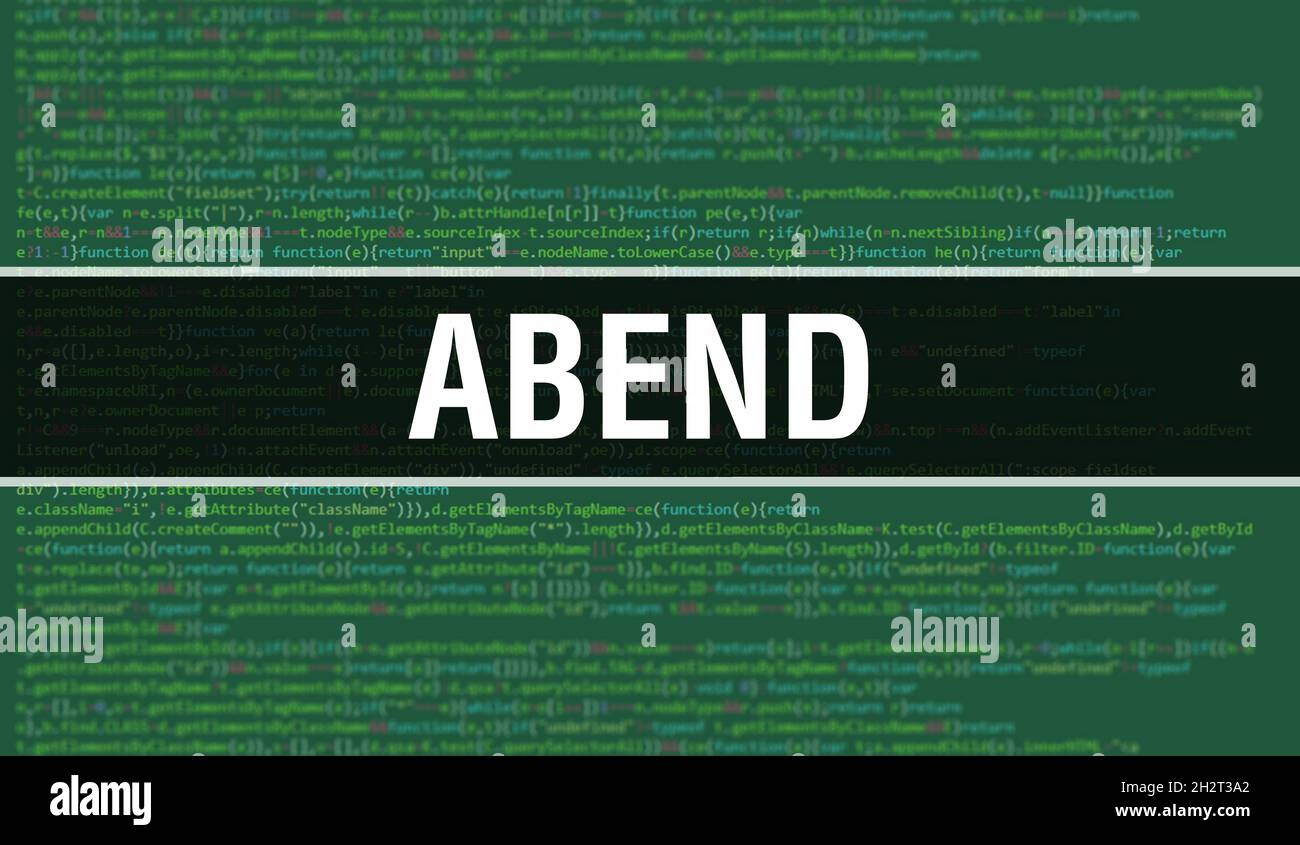 Abend Concept With Random Parts Of Program Code Abend With Programming Code Abstract Technology 