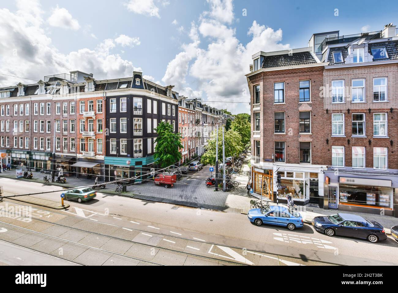 Wonderful high-rise buildings exterior with parking space Stock Photo ...