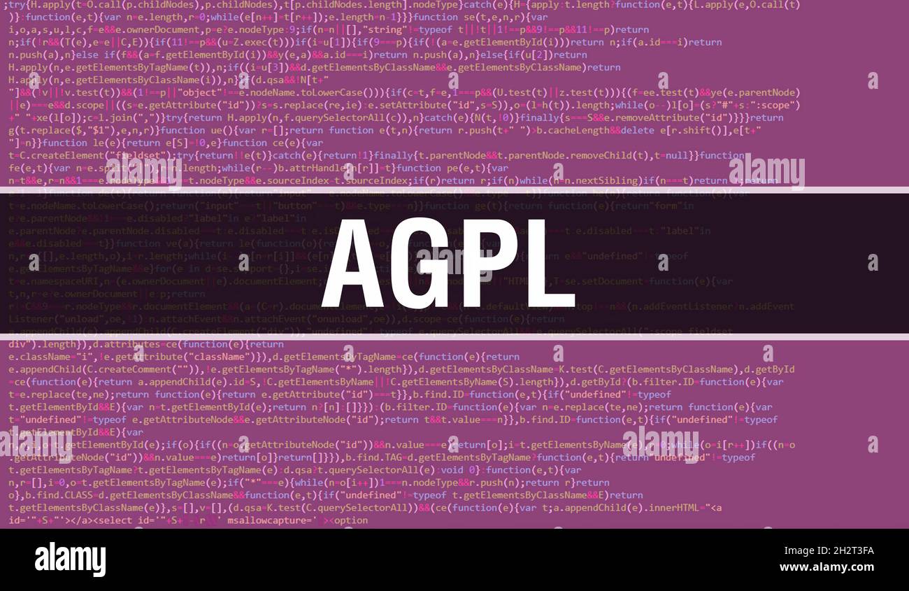 AGPL with Abstract Technology Binary code Background.Digital binary ...