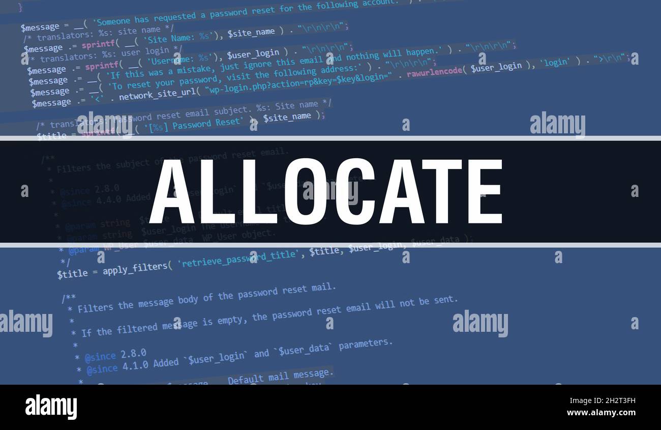 Allocate concept with Random Parts of Program Code.Allocate text ...