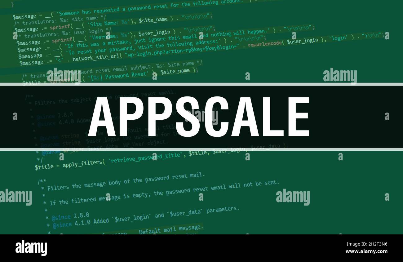 AppScale concept illustration using code for developing programs and ...
