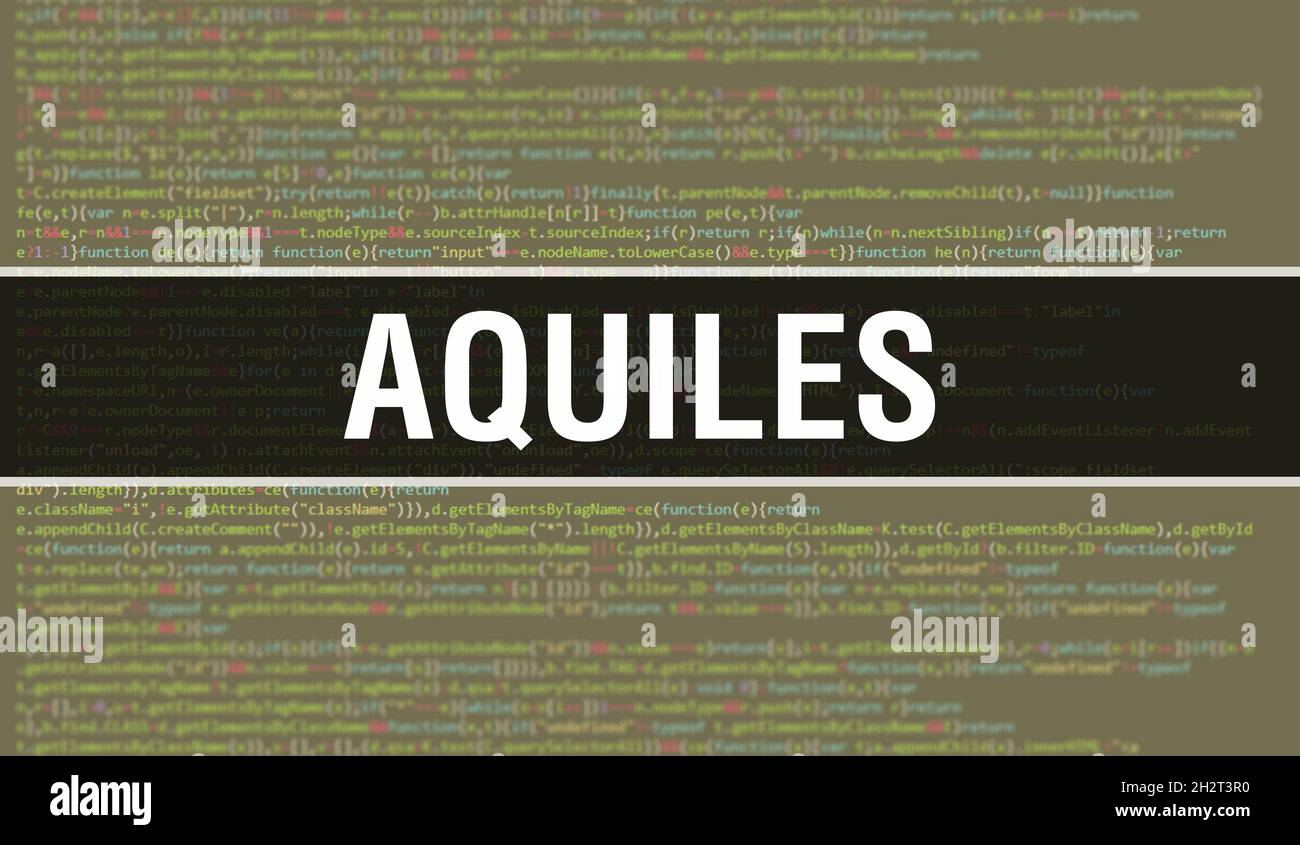 Aquiles with Digital java code text. Aquiles and Computer software coding vector concept ...