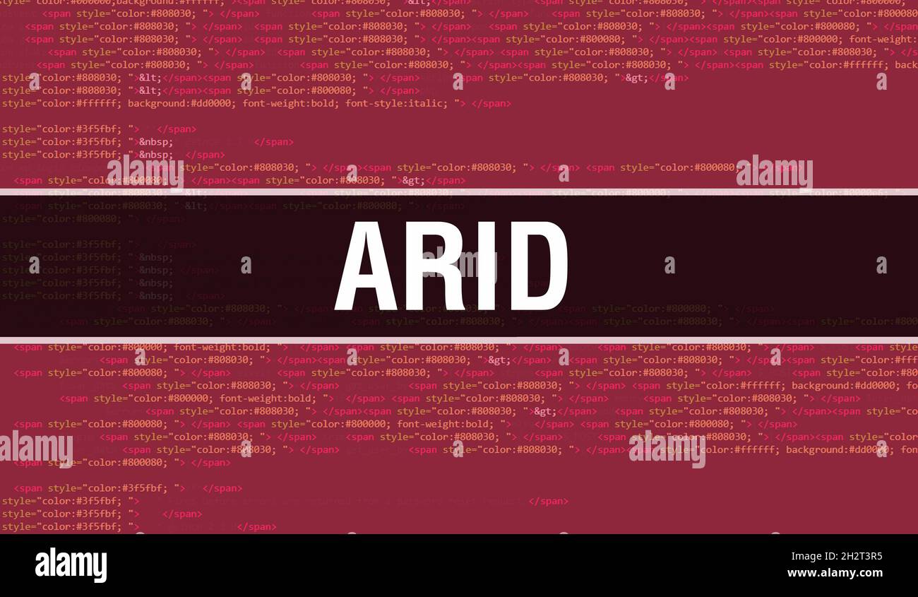 Arid Concept With Random Parts Of Program Codearid Text Written On Programming Code Abstract 