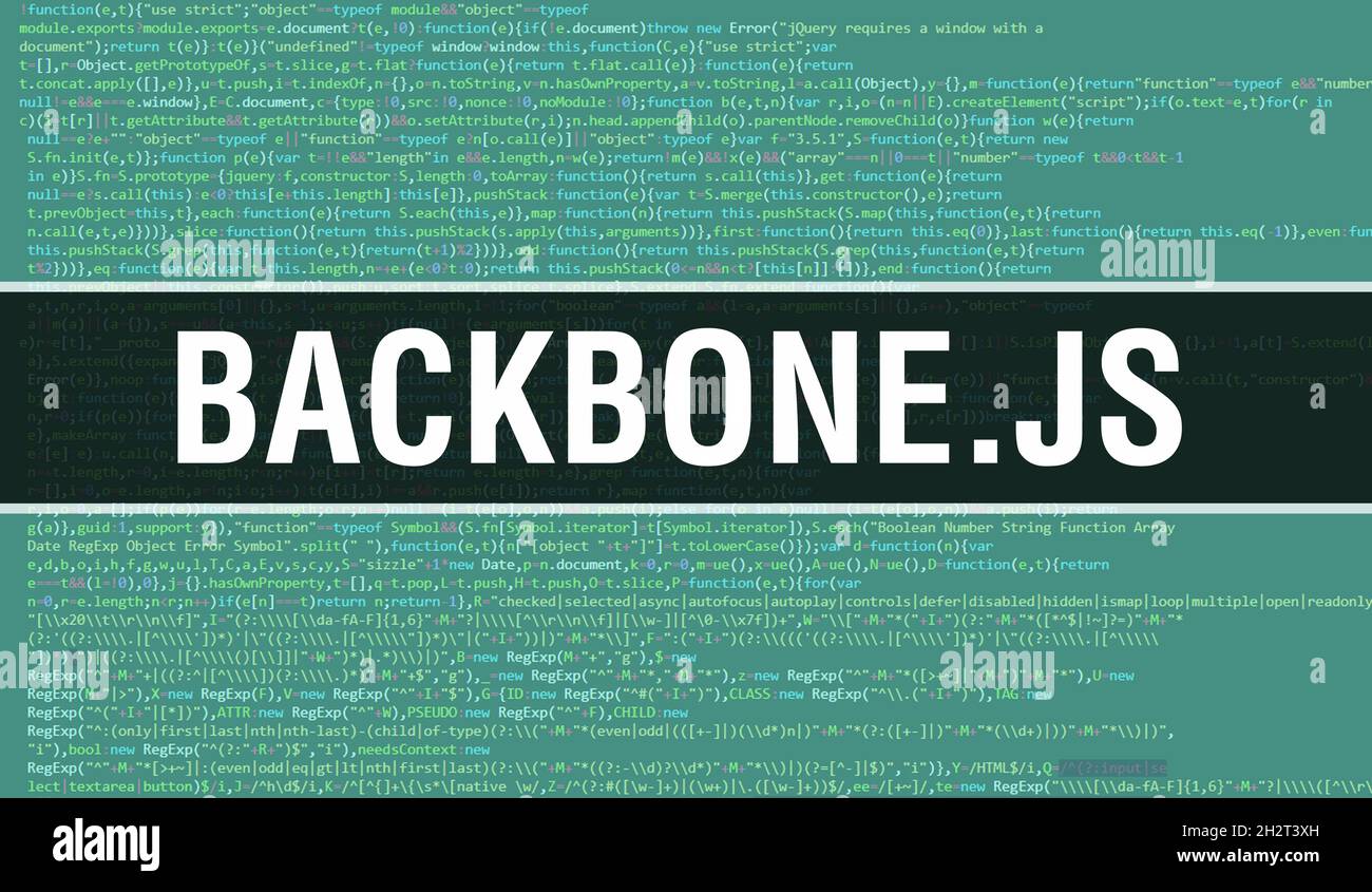 BACKBONE.JS text written on Programming code abstract technology ... BACKBONE.JS text written on Programming code abstract technology ...