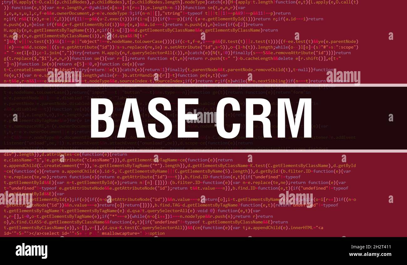 Base CRM concept with Random Parts of Program Code. Base CRM with ...