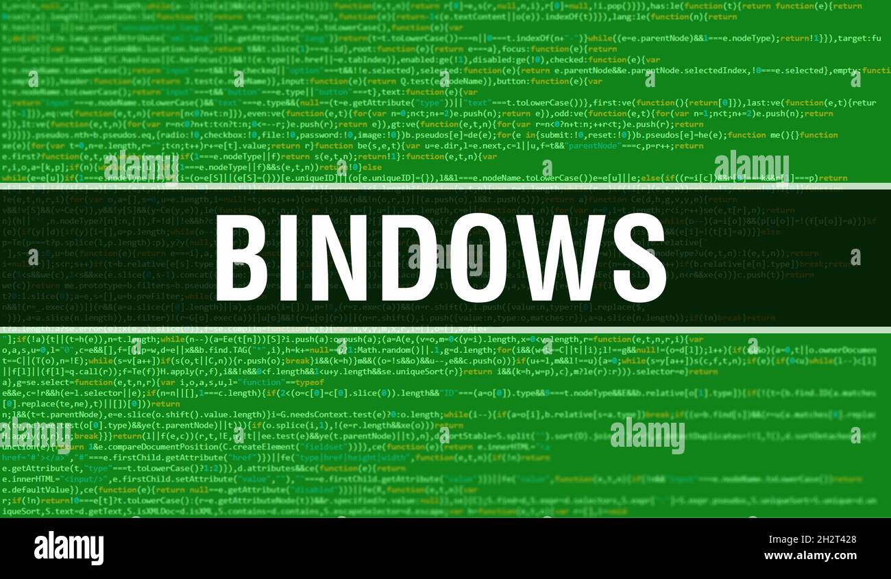 Bindows with Binary code digital technology background. Abstract ...