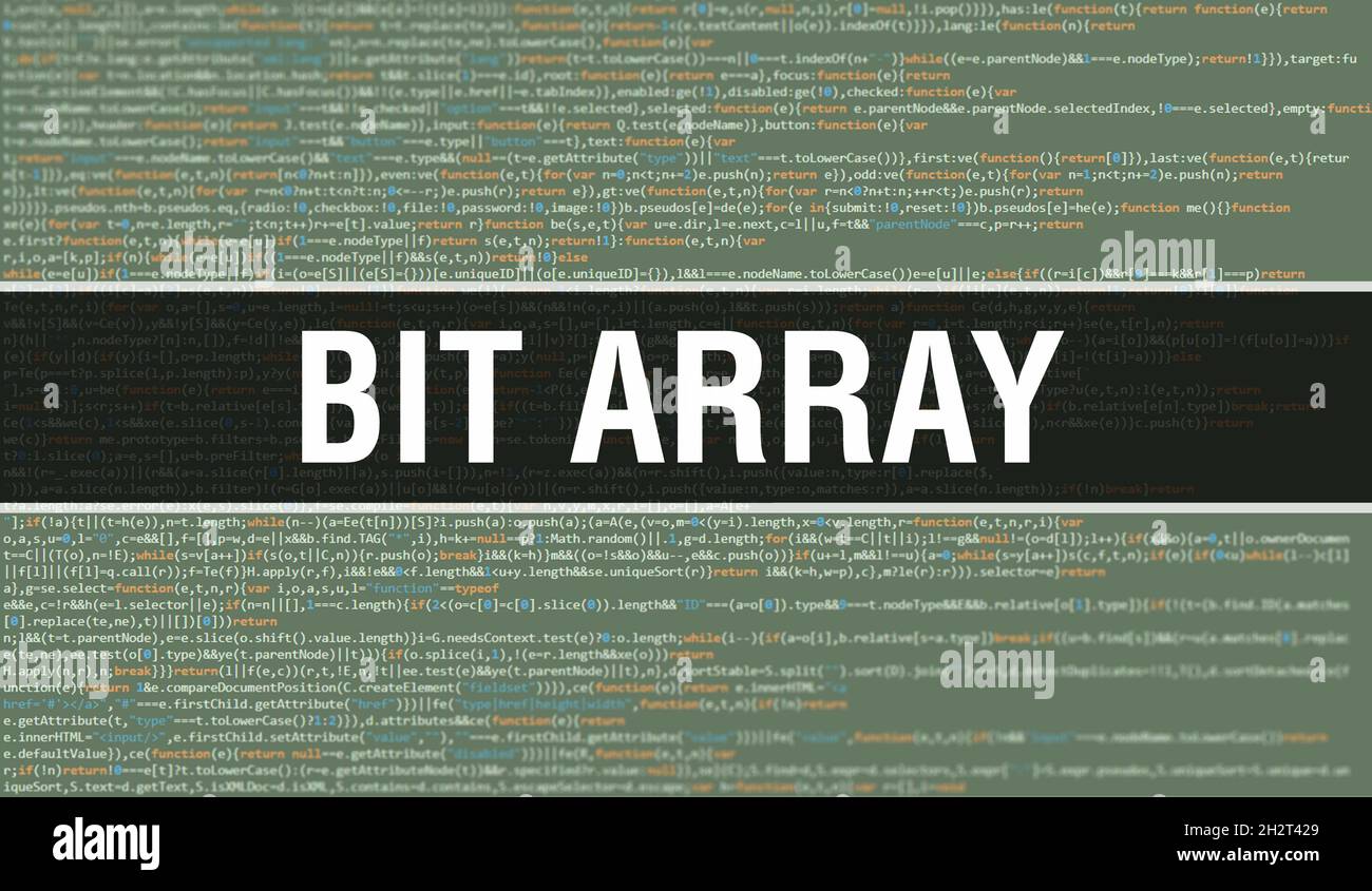 Bit Array With Binary Code Digital Technology Background Abstract Background With Program Code