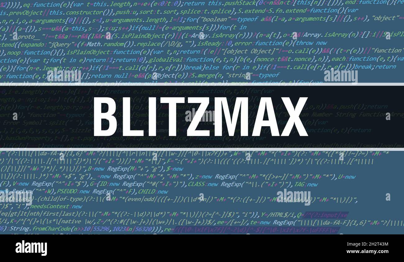BlitzMax with Abstract Technology Binary code Background.Digital binary ...