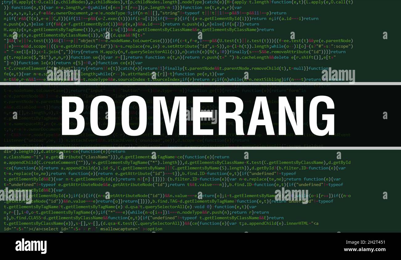 Boomerang concept with Random Parts of Program Code. Boomerang with ...
