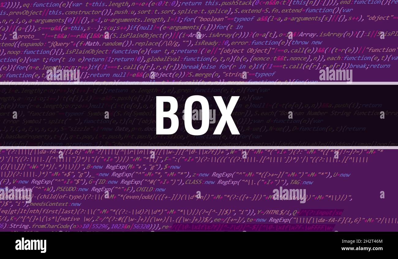 Box with Abstract Technology Binary code Background.Digital binary data ...