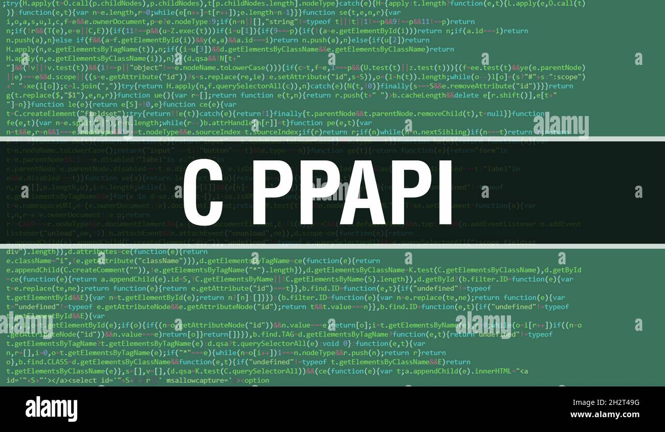 C PPAPI concept with Random Parts of Program Code. C PPAPI with Programming code abstract ...