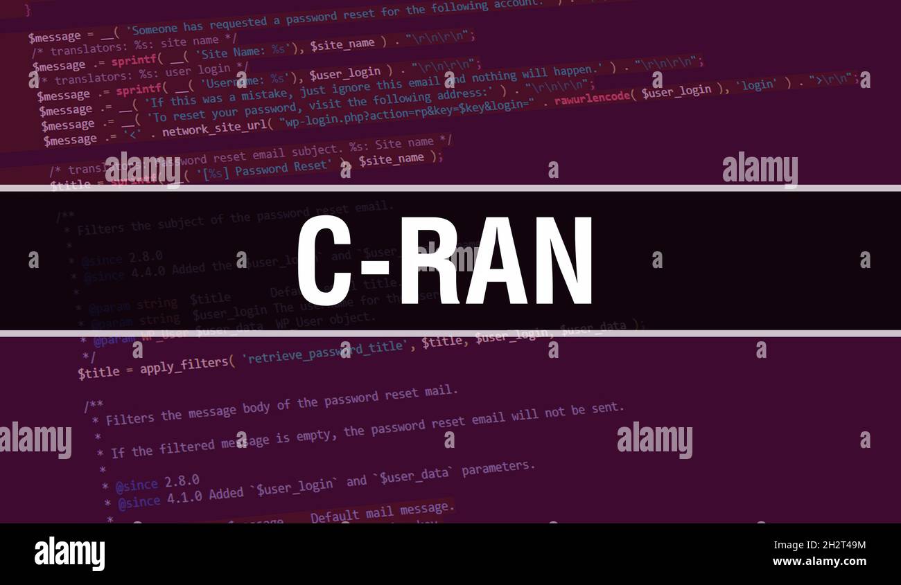 C Ran Concept With Random Parts Of Program Codec Ran Text Written On Programming Code Abstract