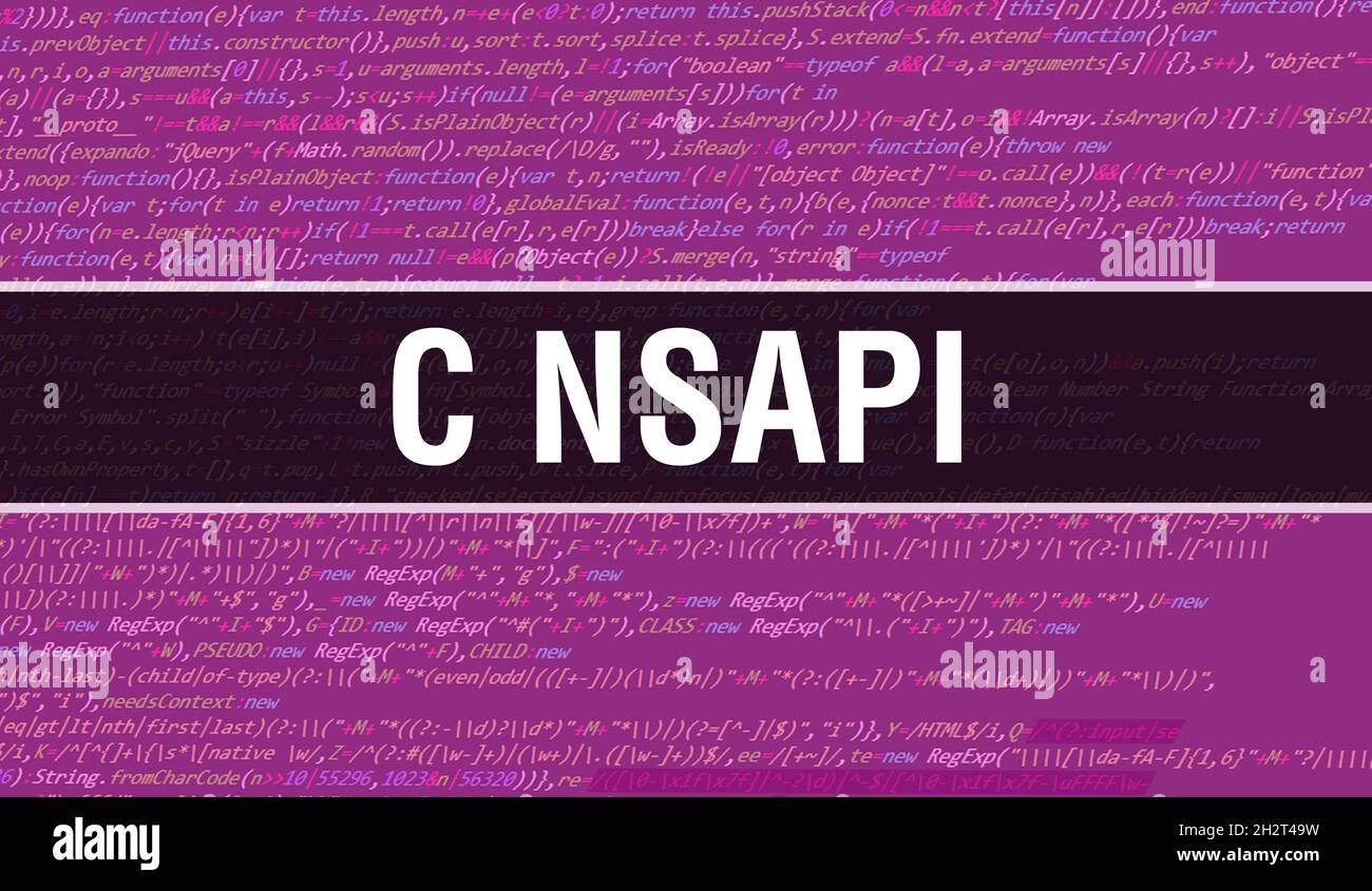 C NSAPI with Abstract Technology Binary code Background.Digital binary ...