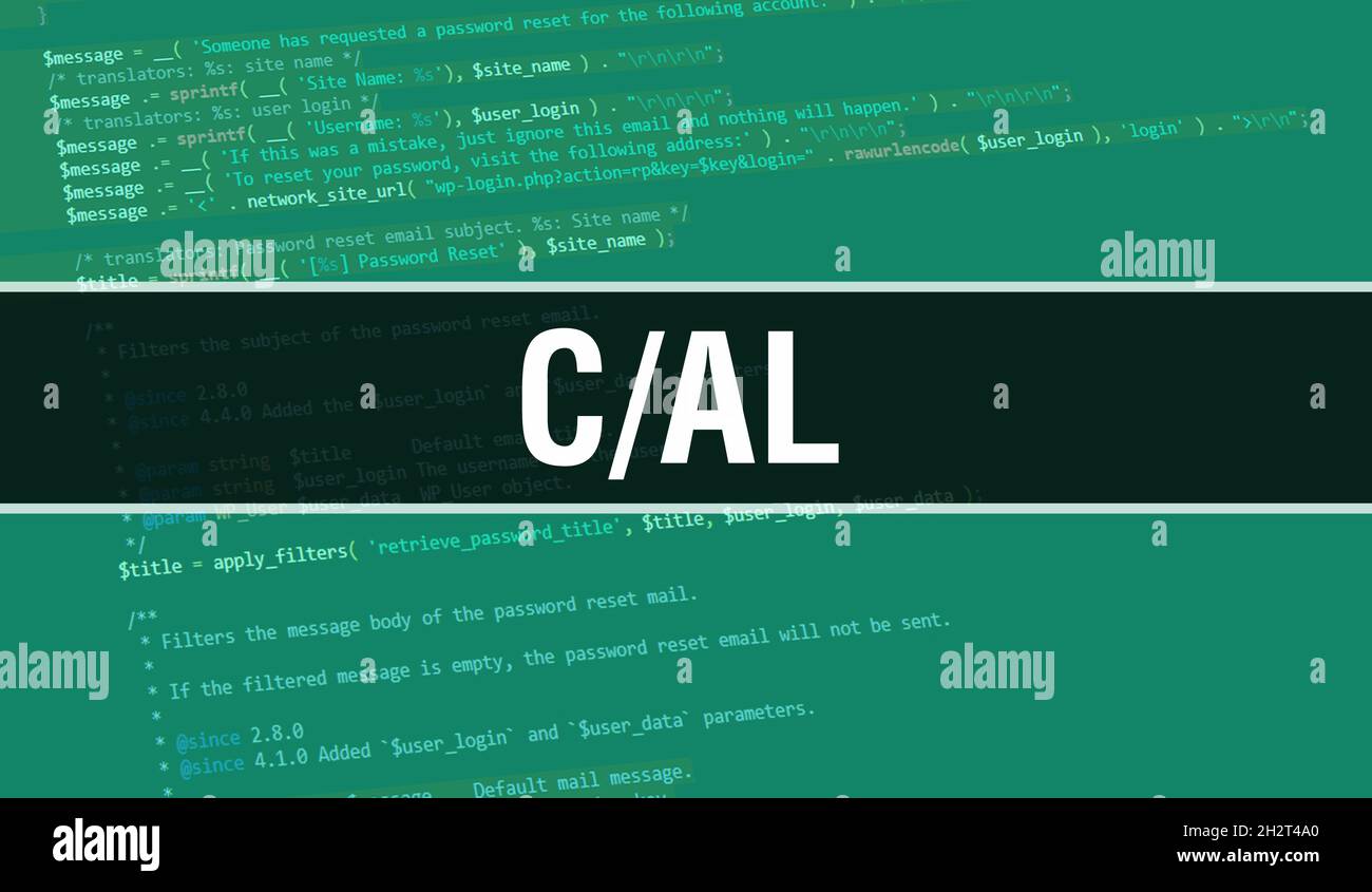 C/AL concept illustration using code for developing programs and app. C ...