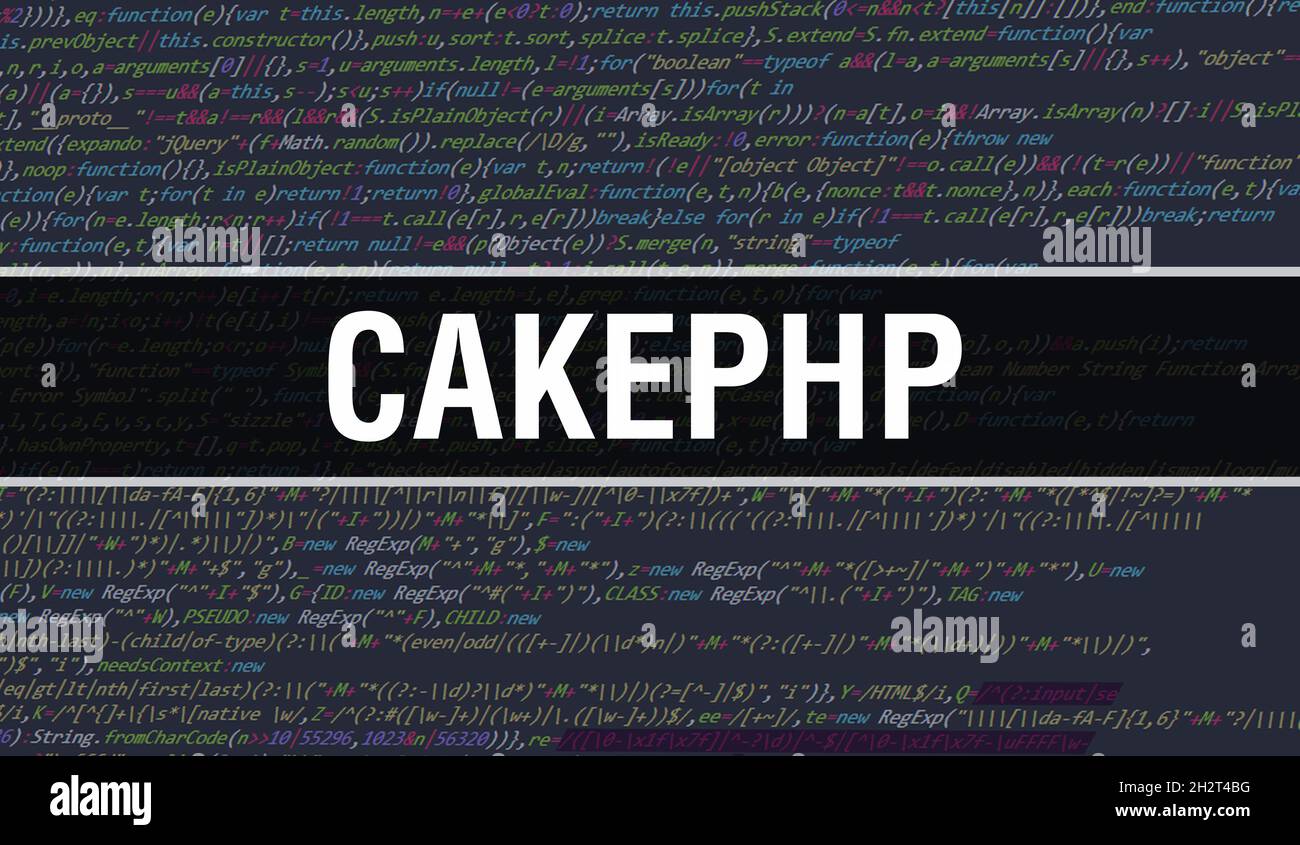CakePHP with Abstract Technology Binary code Background.Digital binary ...