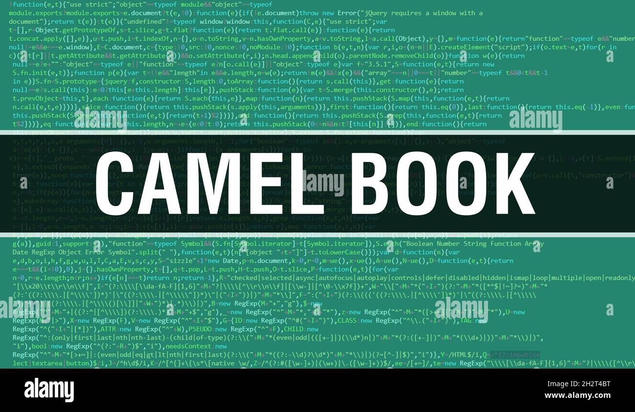 Camel book text written on Programming code abstract technology ...