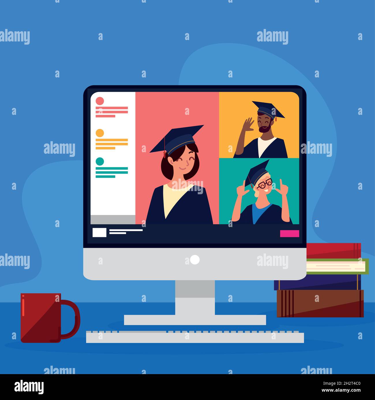 virtual graduation event Stock Vector Image & Art - Alamy
