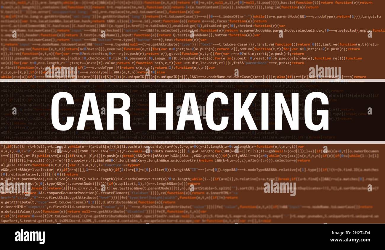 Car hacking with Binary code digital technology background. Abstract ...