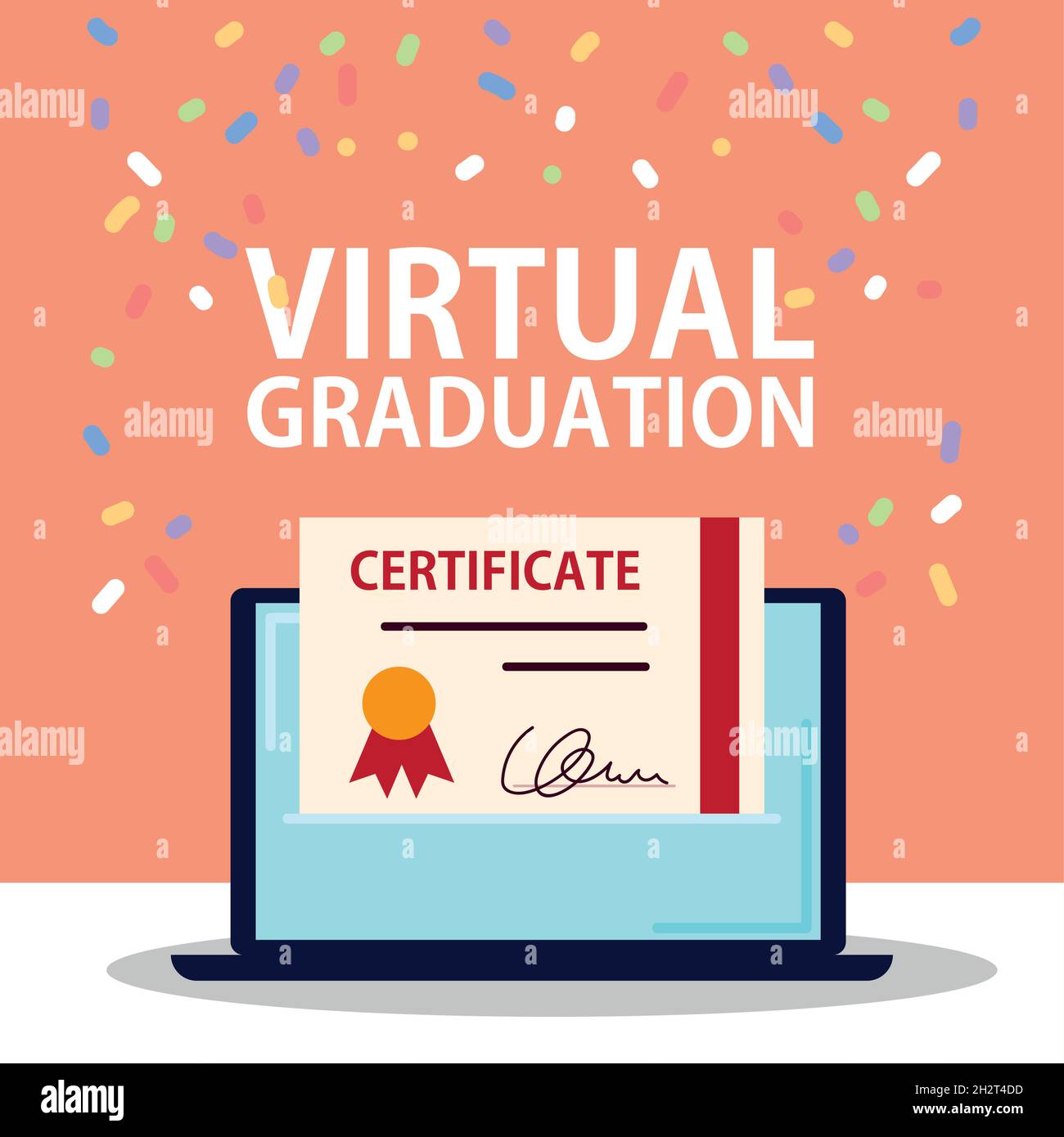 certificate virtual graduation Stock Vector Image & Art - Alamy