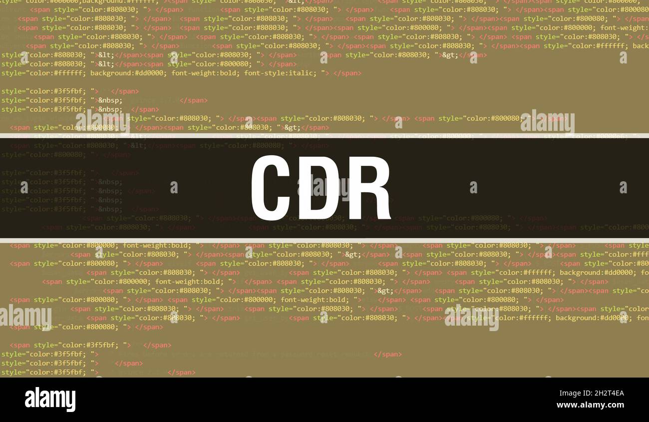 CDR with Binary code digital technology background. Abstract background ...
