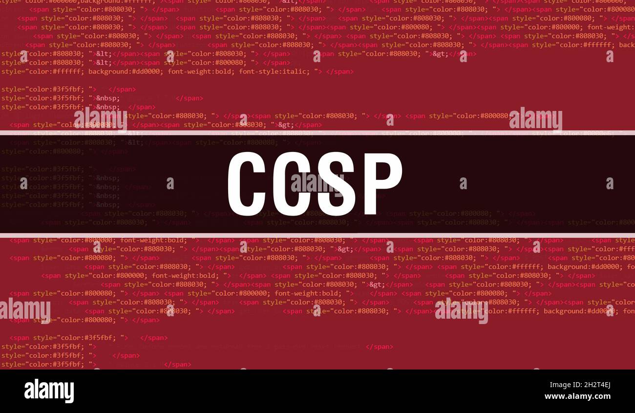 Ccsp With Binary Code Digital Technology Background Abstract Background With Program Code And