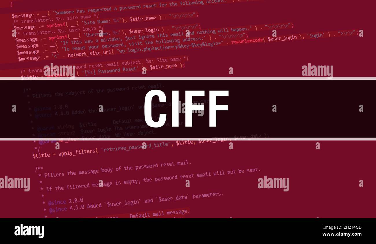 Ciff Concept With Random Parts Of Program Code Ciff Text Written On Programming Code Abstract