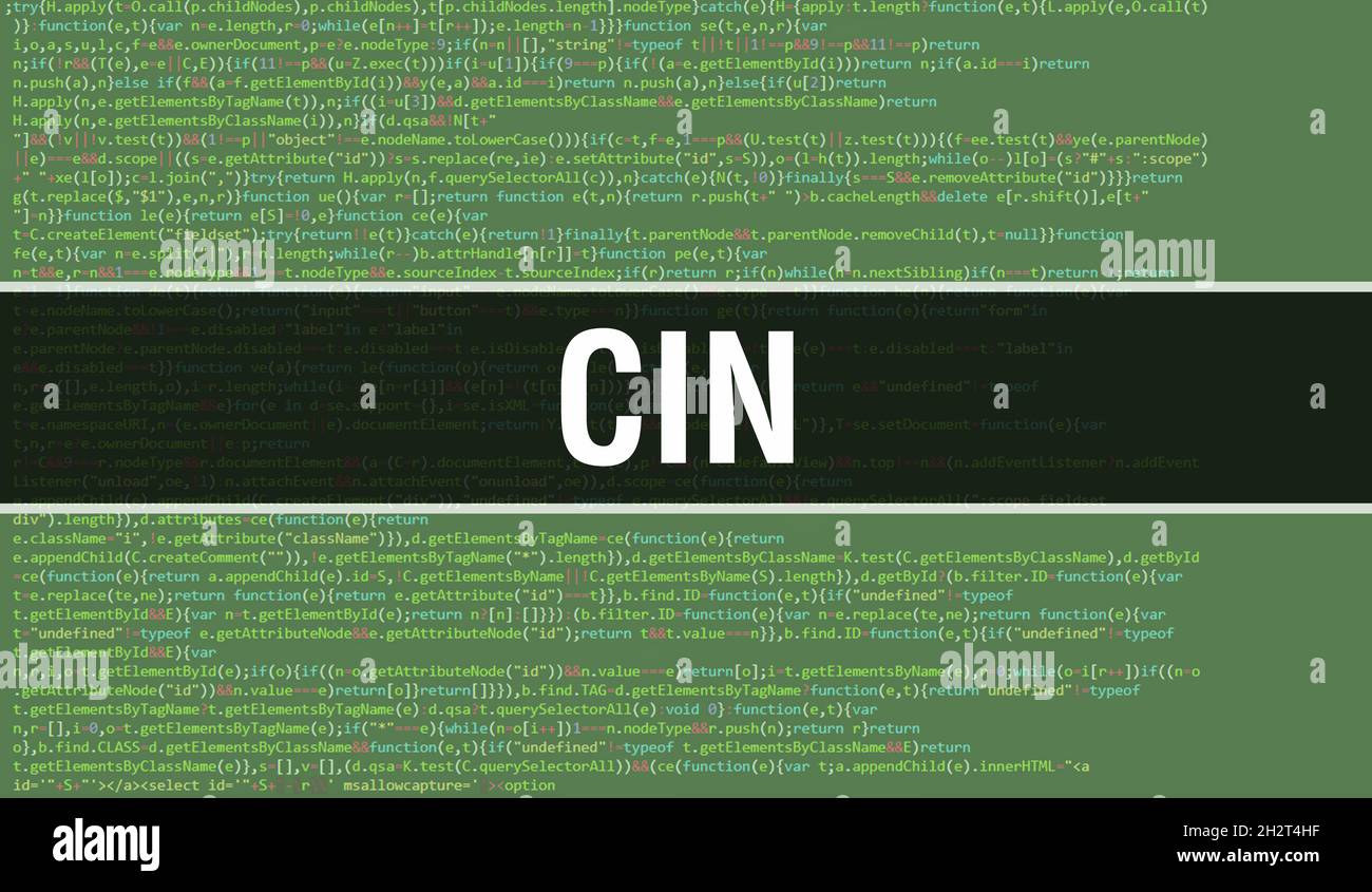 CIN with Abstract Technology Binary code Background.Digital binary data ...