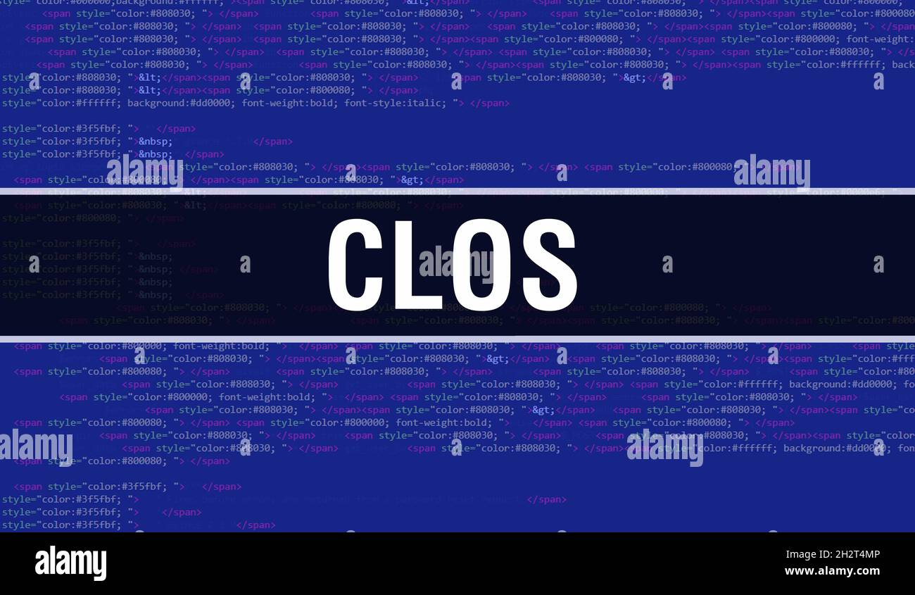 CLOS with Binary code digital technology background. Abstract ...
