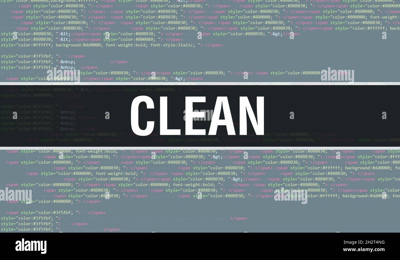 Clean with Binary code digital technology background. Abstract ...
