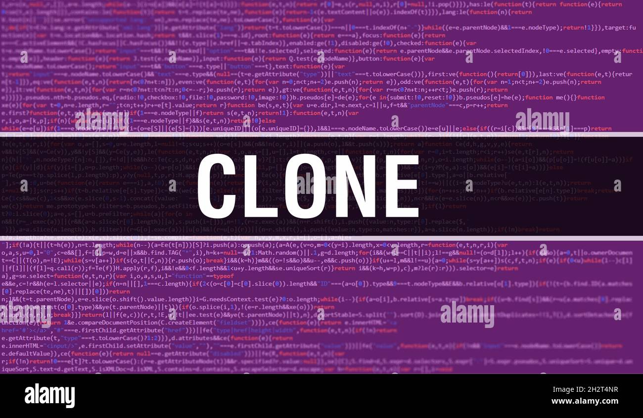 Clone With Digital Java Code Text Clone And Computer Software Coding