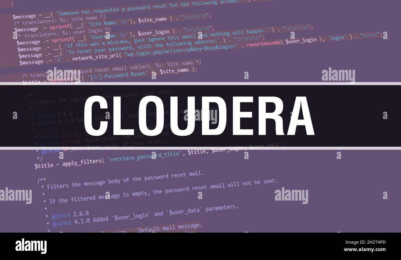 Cloudera concept with Random Parts of Program Code.Cloudera text ...