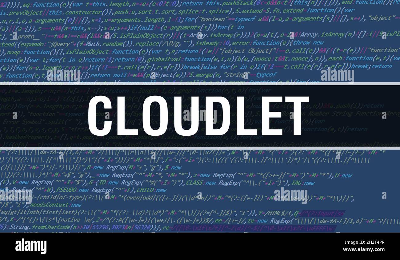Cloudlet text written on Programming code abstract technology ...