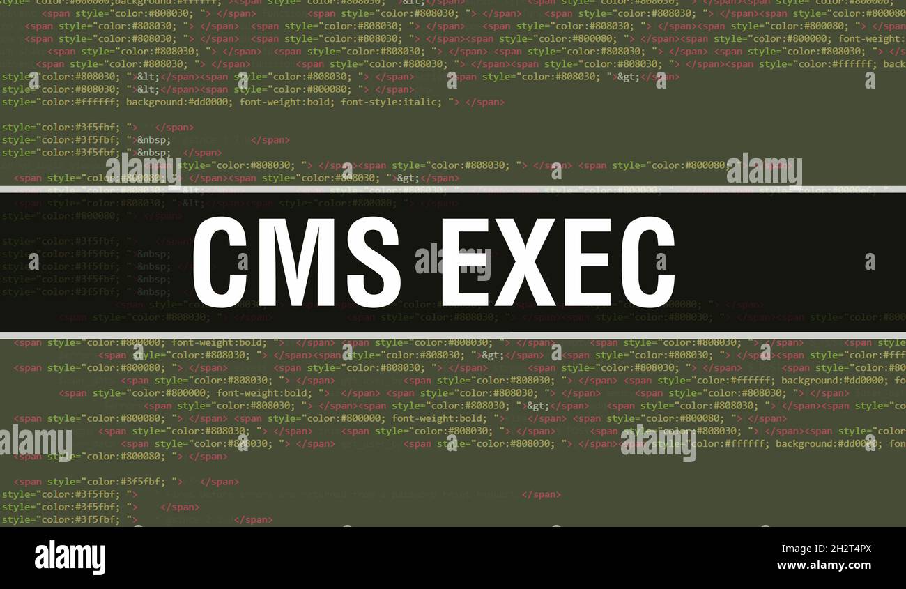 Cms Exec With Binary Code Digital Technology Background Abstract Background With Program Code