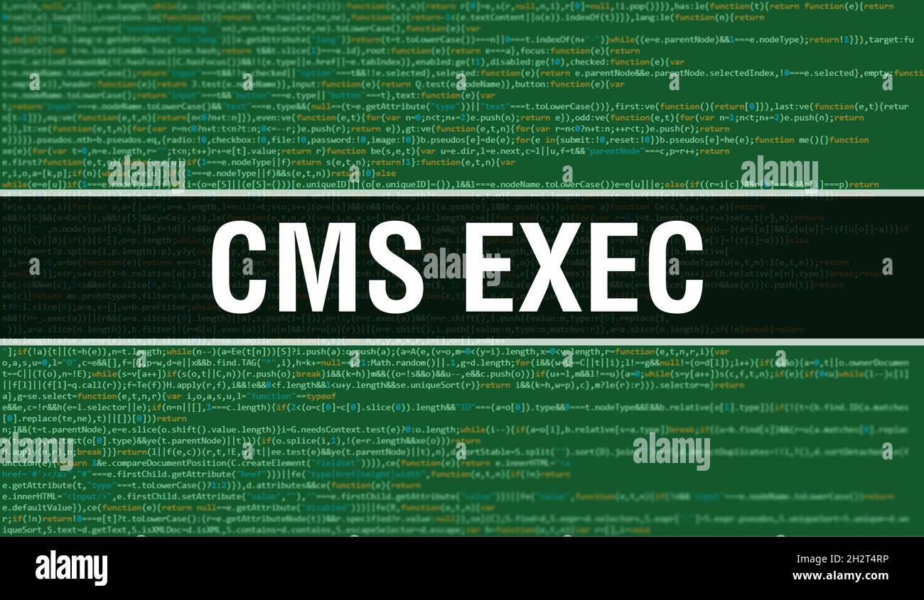 CMS EXEC with Digital java code text. CMS EXEC and Computer software ...