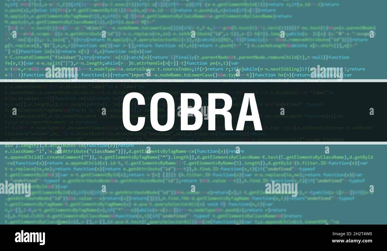Cobra Concept With Random Parts Of Program Code Cobra With Programming Code Abstract Technology
