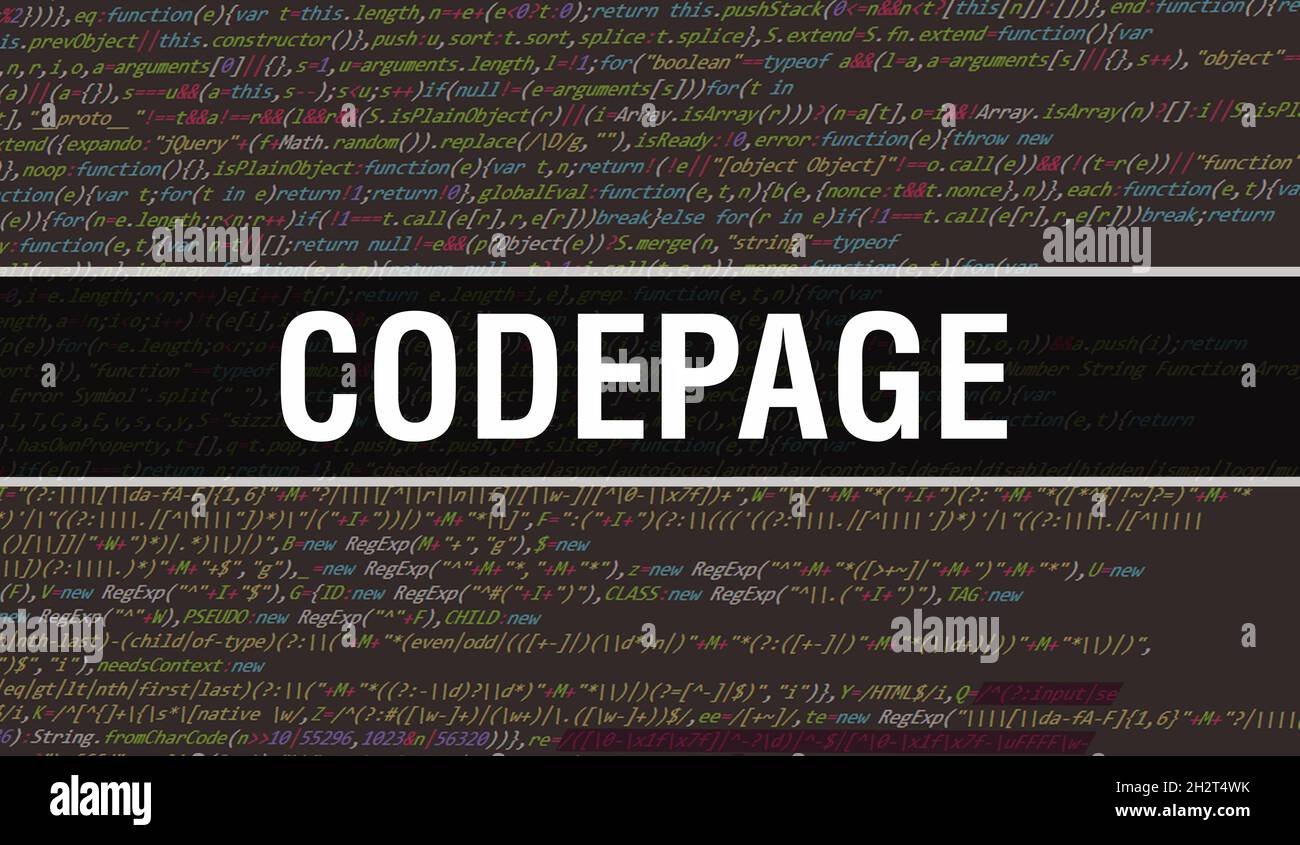 Codepage Text Written On Programming Code Abstract Technology 0658
