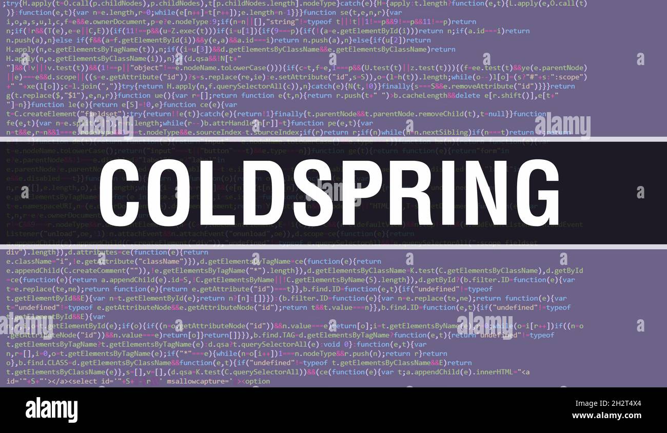 ColdSpring with Abstract Technology Binary code Background.Digital ...