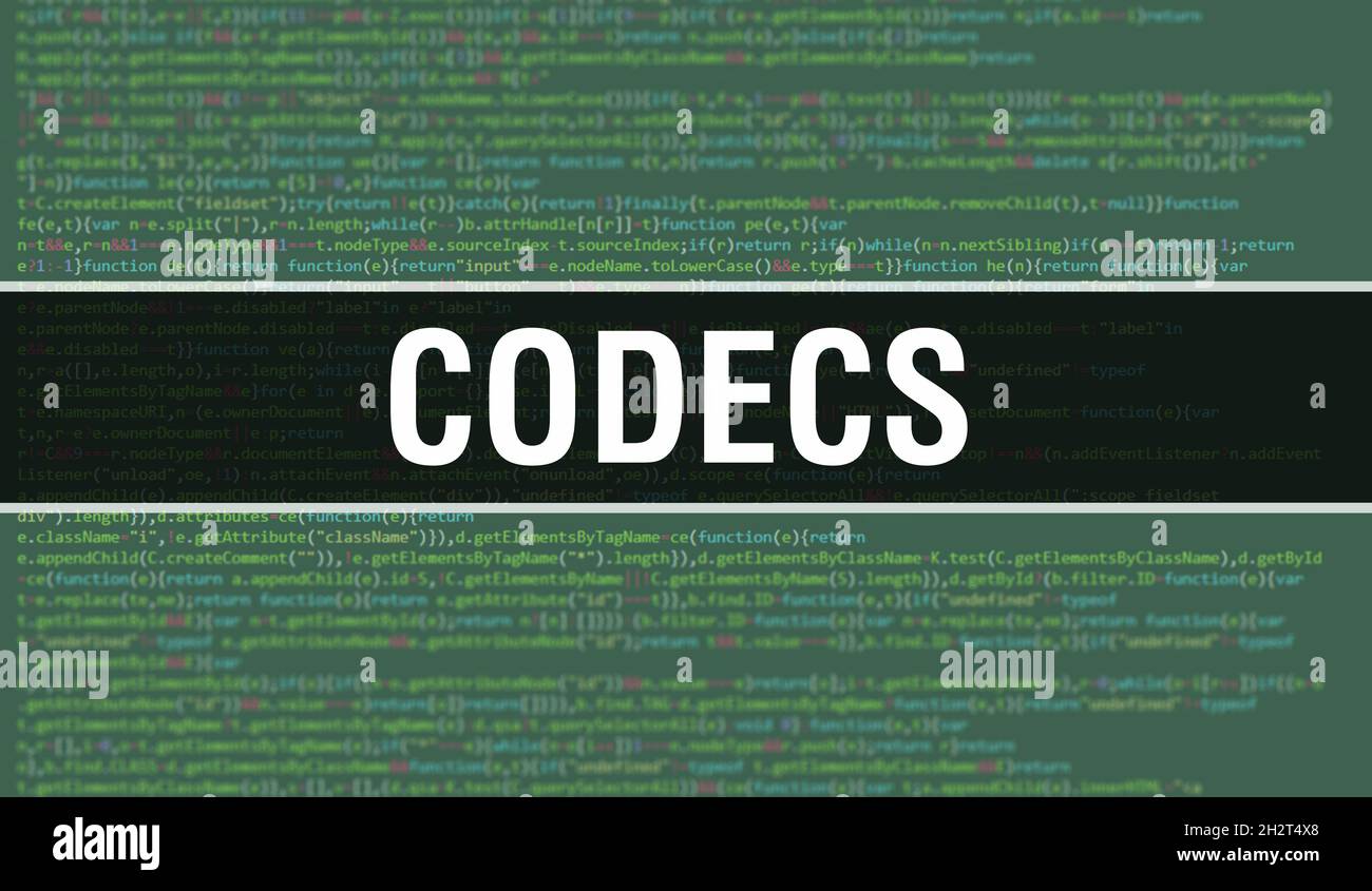 Codecs concept with Random Parts of Program Code. Codecs with ...
