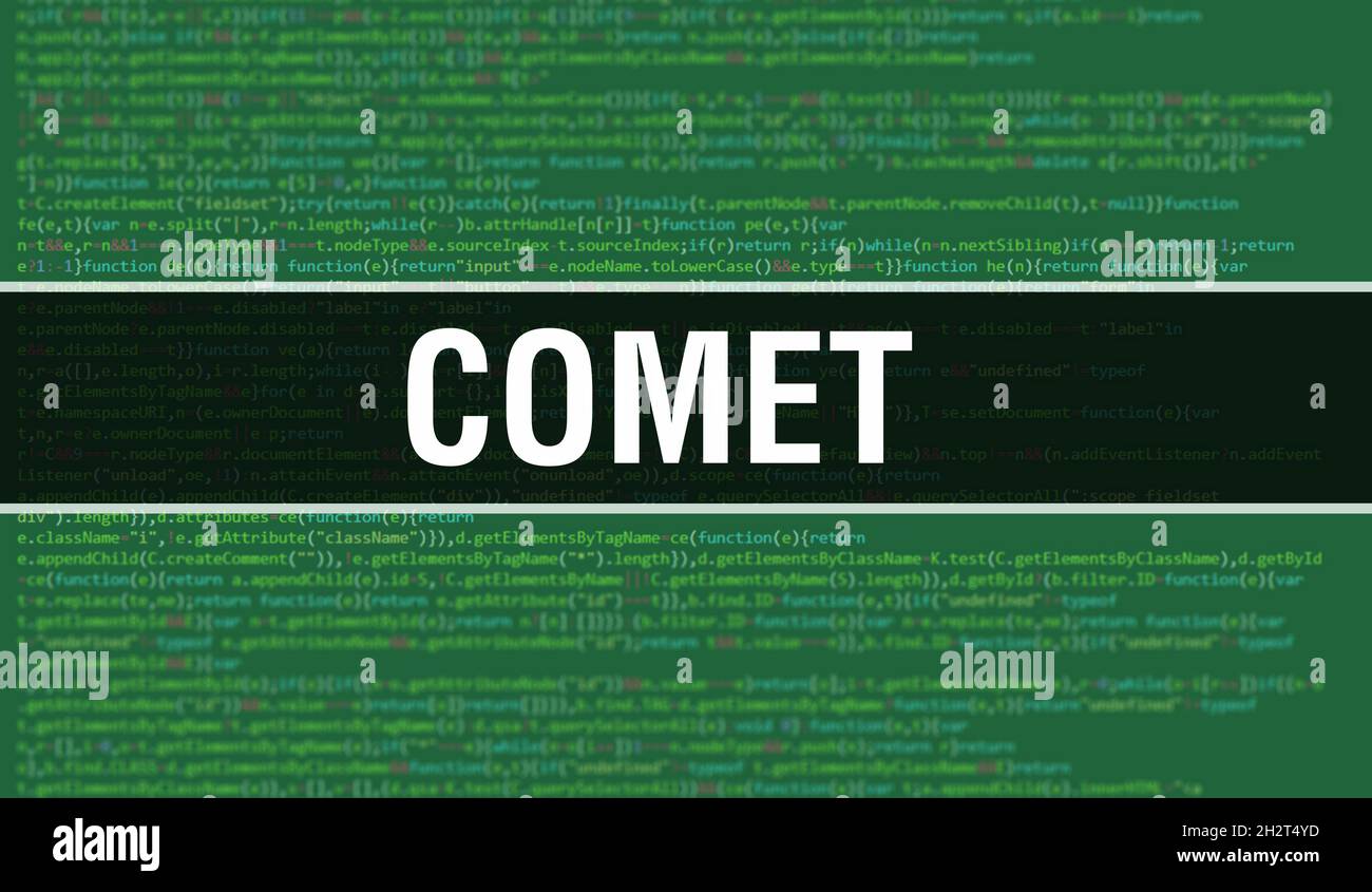 Comet concept with Random Parts of Program Code. Comet with Programming ...