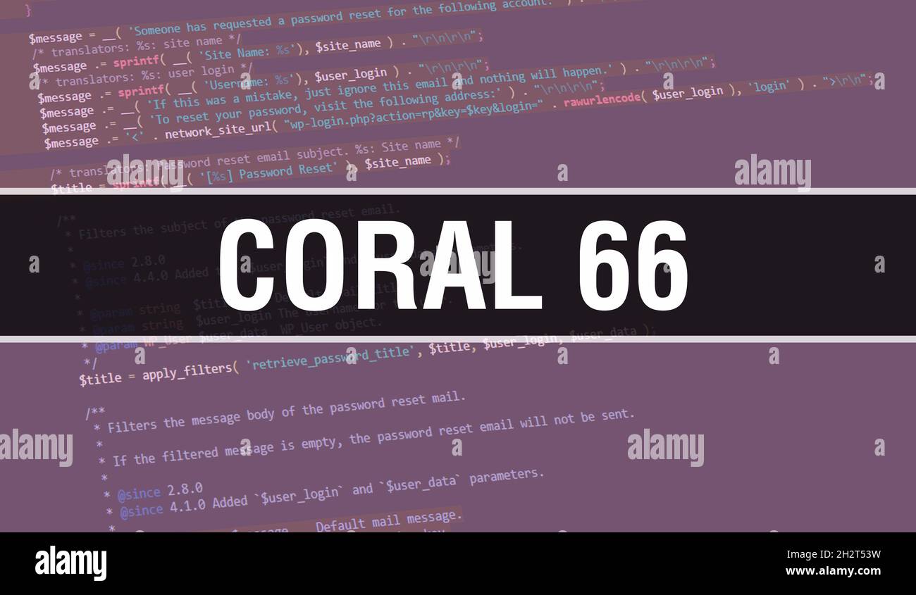 Coral 66 text hi-res stock photography and images - Alamy