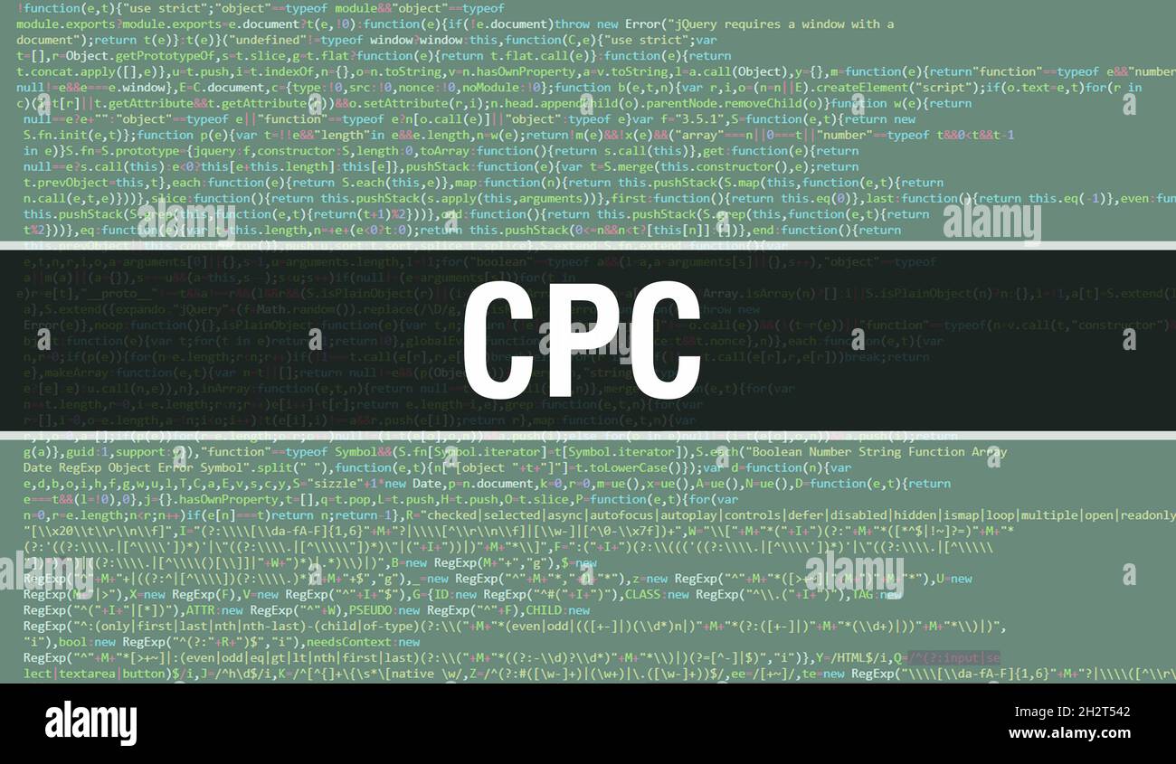 CPC concept illustration using code for developing programs and app ...