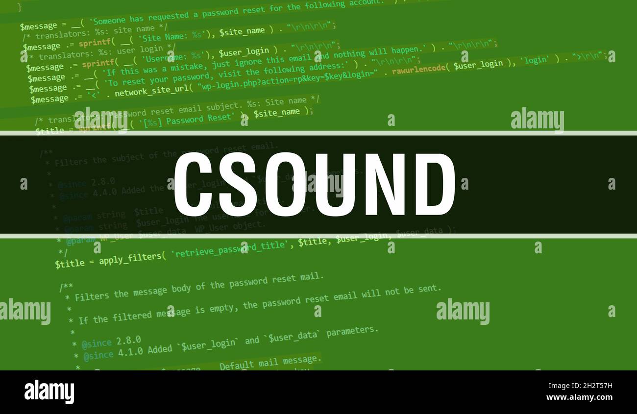 Csound Concept With Random Parts Of Program Codecsound Text Written On Programming Code