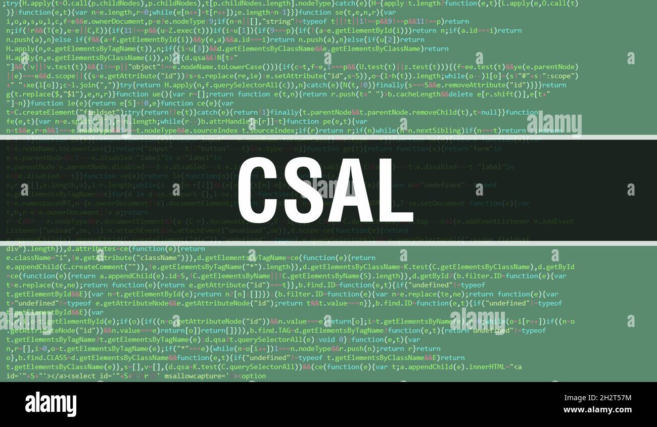 CSAL with Abstract Technology Binary code Background.Digital binary ...