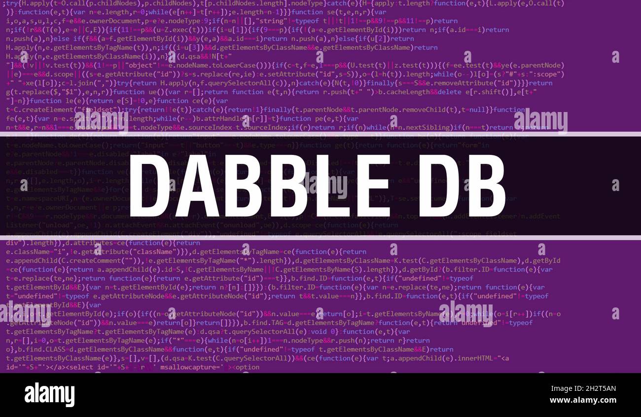 Dabble DB with Abstract Technology Binary code Background.Digital ...