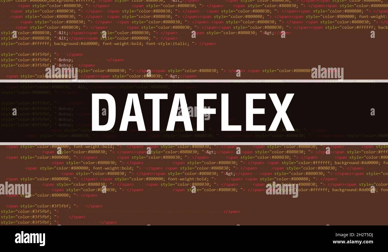 Dataflex With Binary Code Digital Technology Background Abstract Background With Program Code 2254