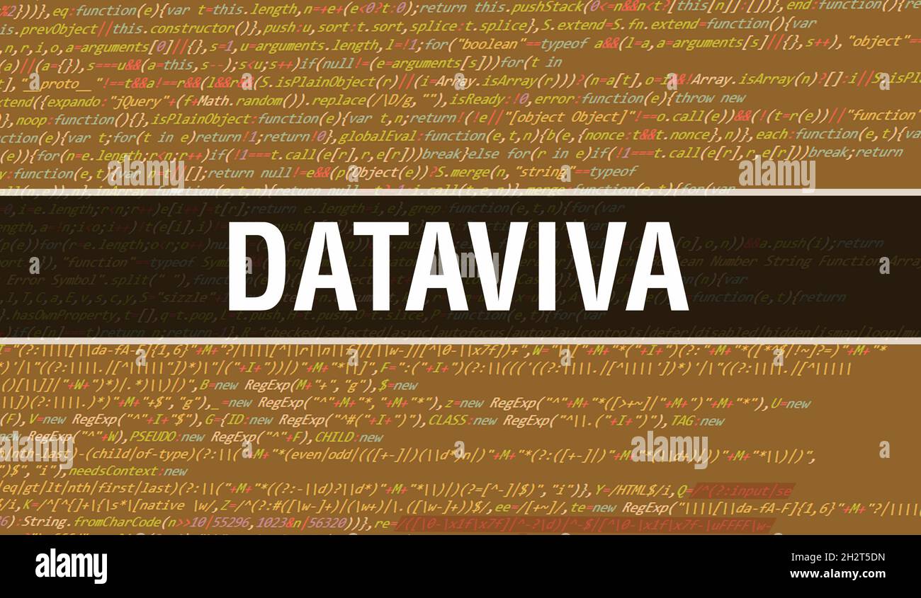DataViva text written on Programming code abstract technology ...