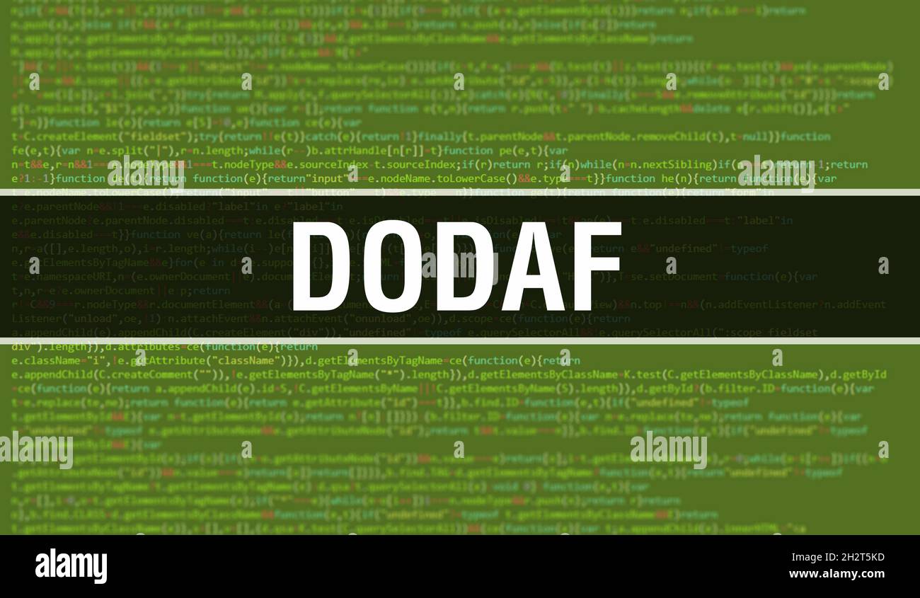 DoDAF concept with Random Parts of Program Code. DoDAF with Programming ...