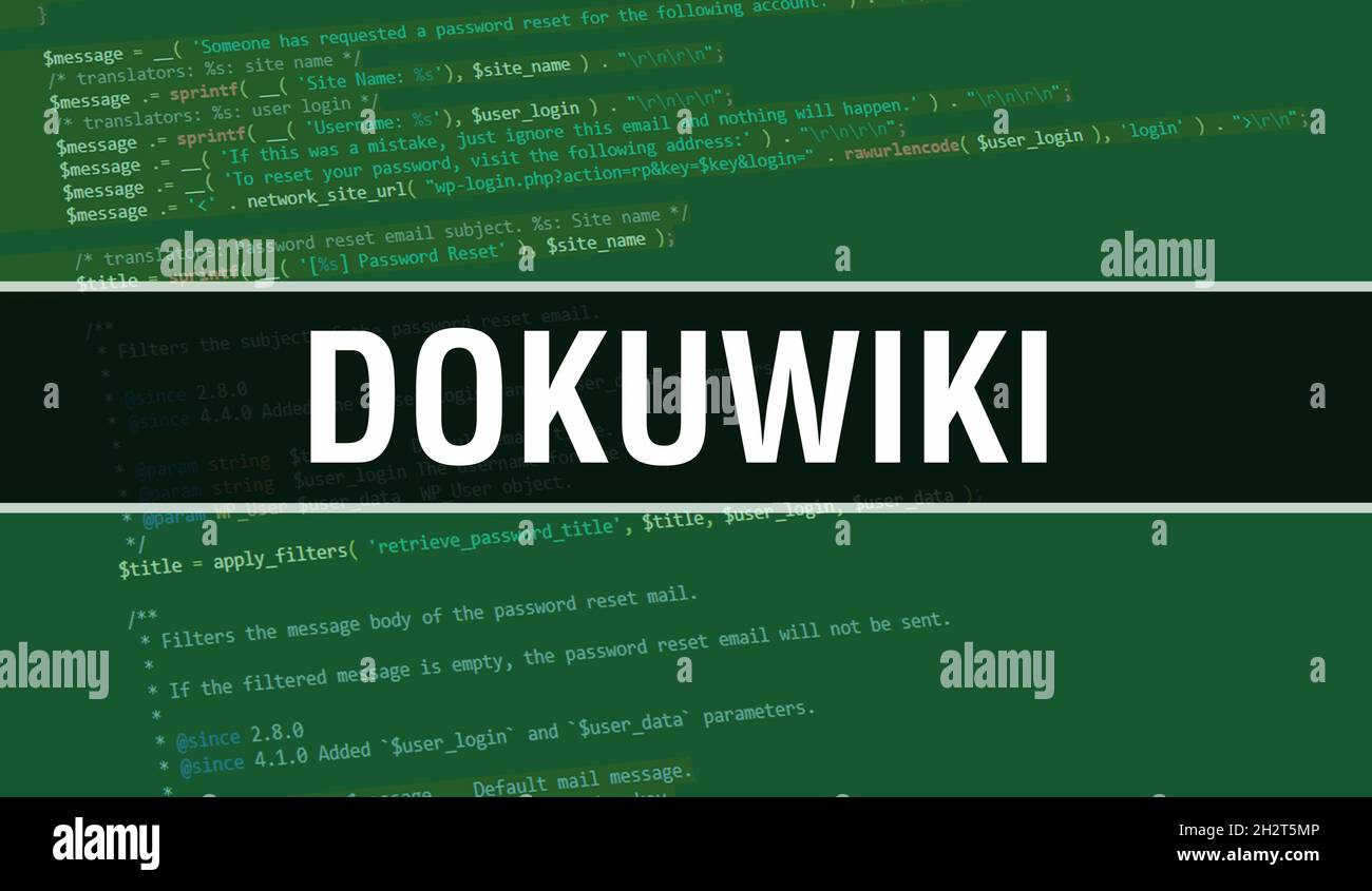 DokuWiki concept with Random Parts of Program Code.DokuWiki text ...