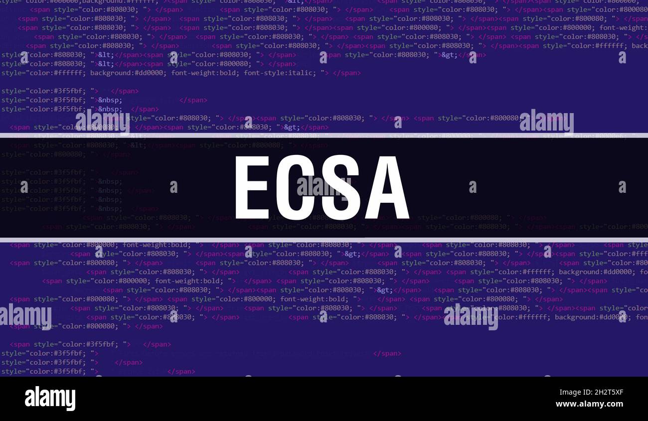 ECSA with Binary code digital technology background. Abstract ...